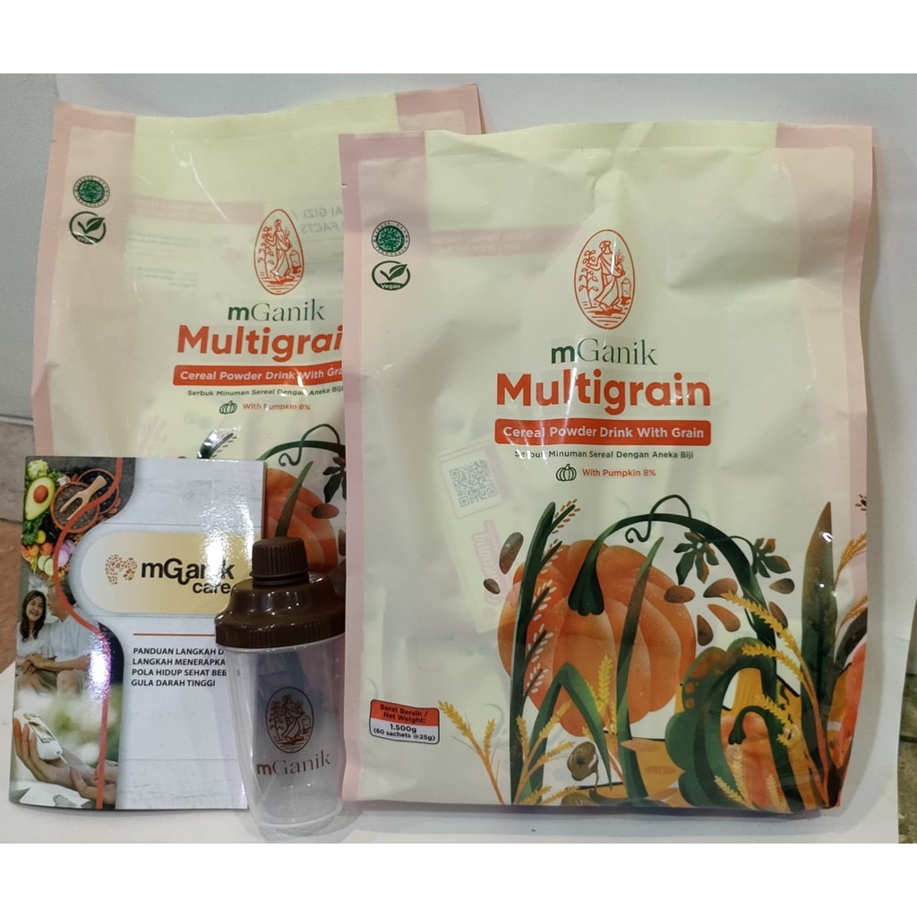Jual MGANIK MULTIGRAIN ORIGINAL 1 POUCH ISI 60 SACHET (FREE SHAKER ...