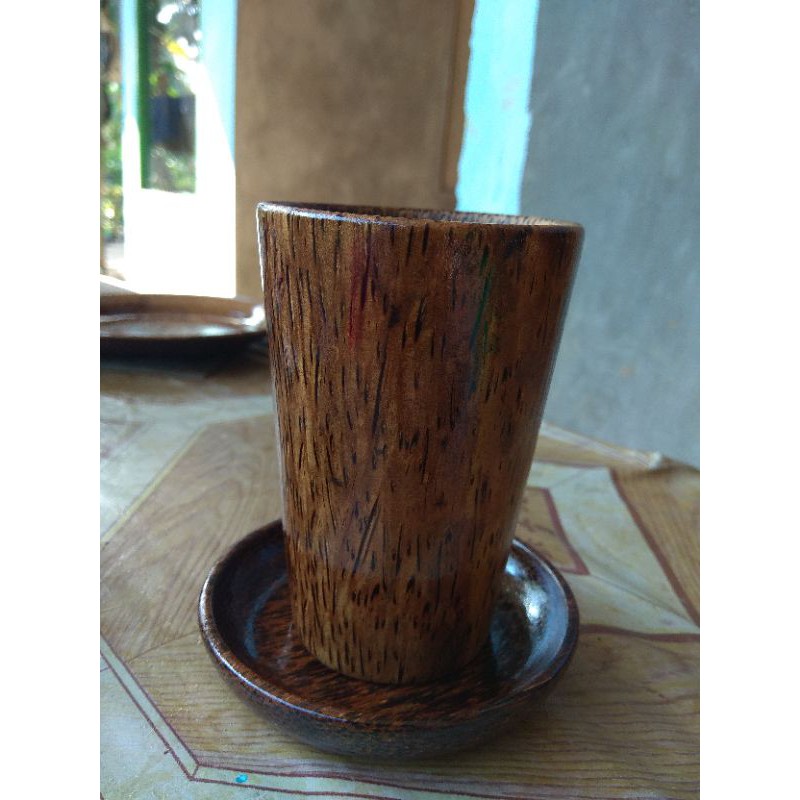 Jual Gelas Kayu Ruyung Aren Klasik Antik Unik Etnik | Shopee Indonesia