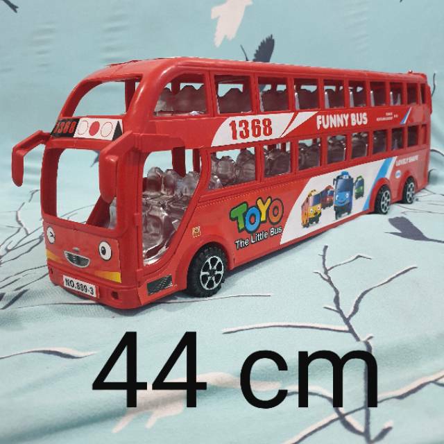 Jual mainan bus tingkat / bis tingkat / double decker bus tayo dan bus ...