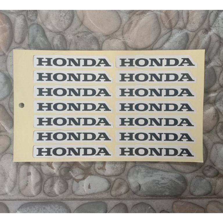 Jual (COD) stiker tulisan honda warna putih hitam isi 10 ukuran 1x10cm ...