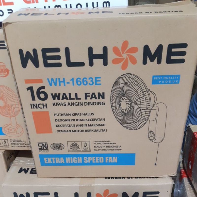 Jual WELHOME Wall Fan / Kipas Angin Dinding 16 inch WH-1663 / WH 1661 | Shopee Indonesia