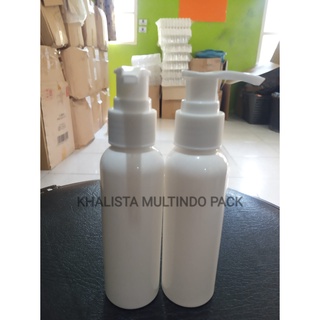 Jual Botol Pump ( Bebek ) 100 ML Putih ( Tutup Putih ) | Shopee Indonesia