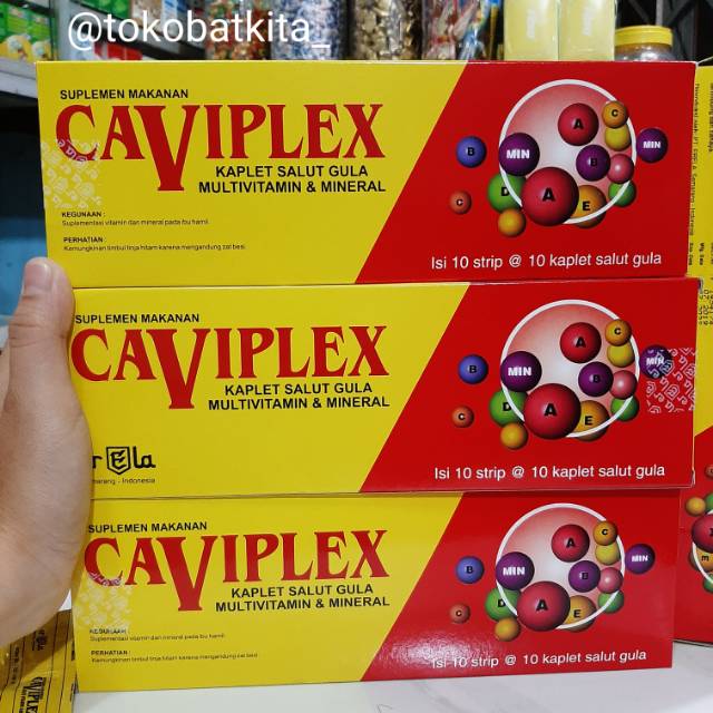 Jual [1STRIP] CAVIPLEX / MULVITAMIN DAN MINERAL / VITAMIN C / KAPLET ...