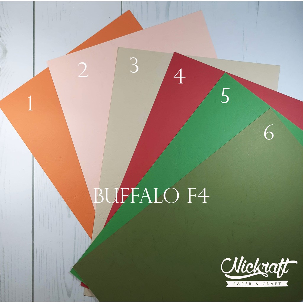 KERTAS KARTON WARNA WARNI BUFFALO (TEKSTUR) | Shopee Indonesia