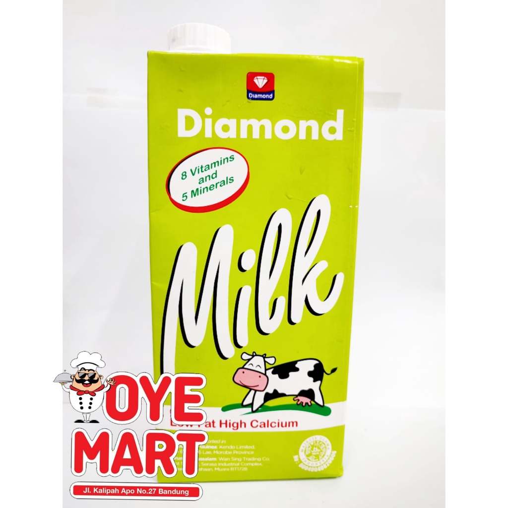 Jual SUSU UHT DIAMOND LOW FAT 1LITER | Shopee Indonesia