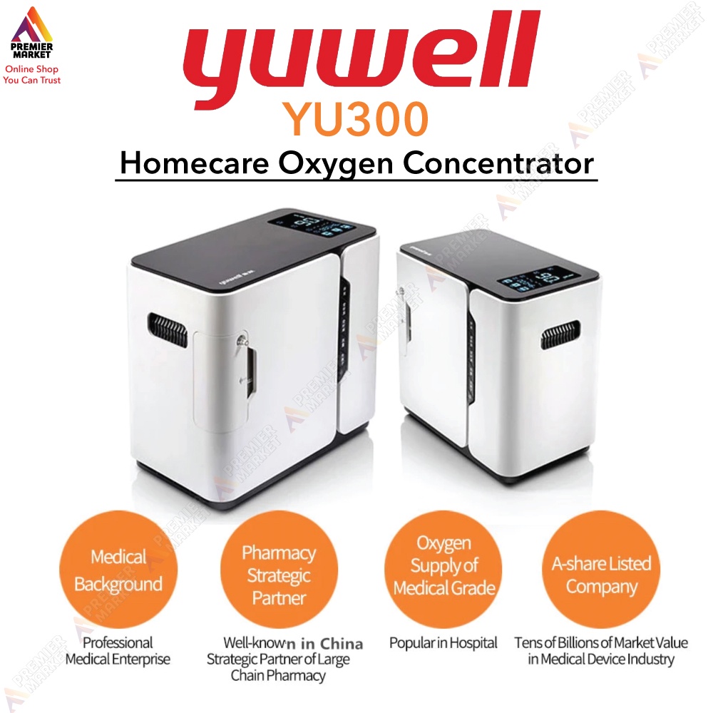 Jual YUWELL YU300 Homecare Oxygen Concentrator Medical Grade Generator ...