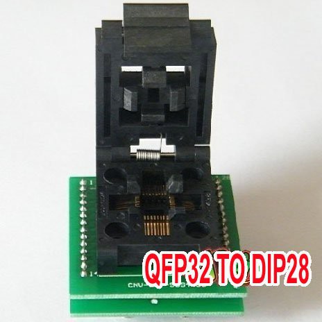 Jual Socket Adapter TQFP32 QFP32 to DIP28 for ATMEL AVR atmega8 ...