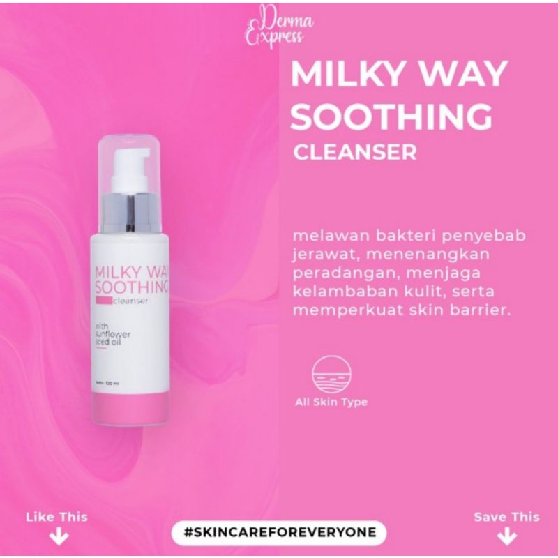 Jual Derma Express Milky Way Soothing Cleanser 100 ml ( preloved 80% ...