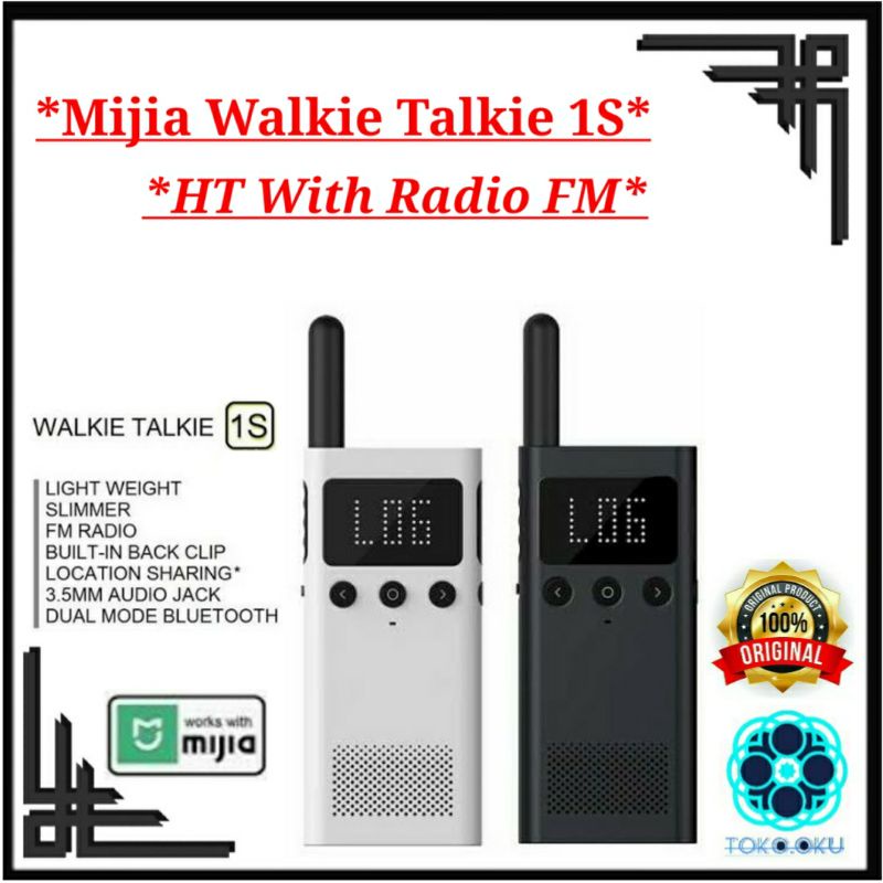 Jual Mijia Walkie talkie 1s mijia walkie talkie 1s with display fm ...
