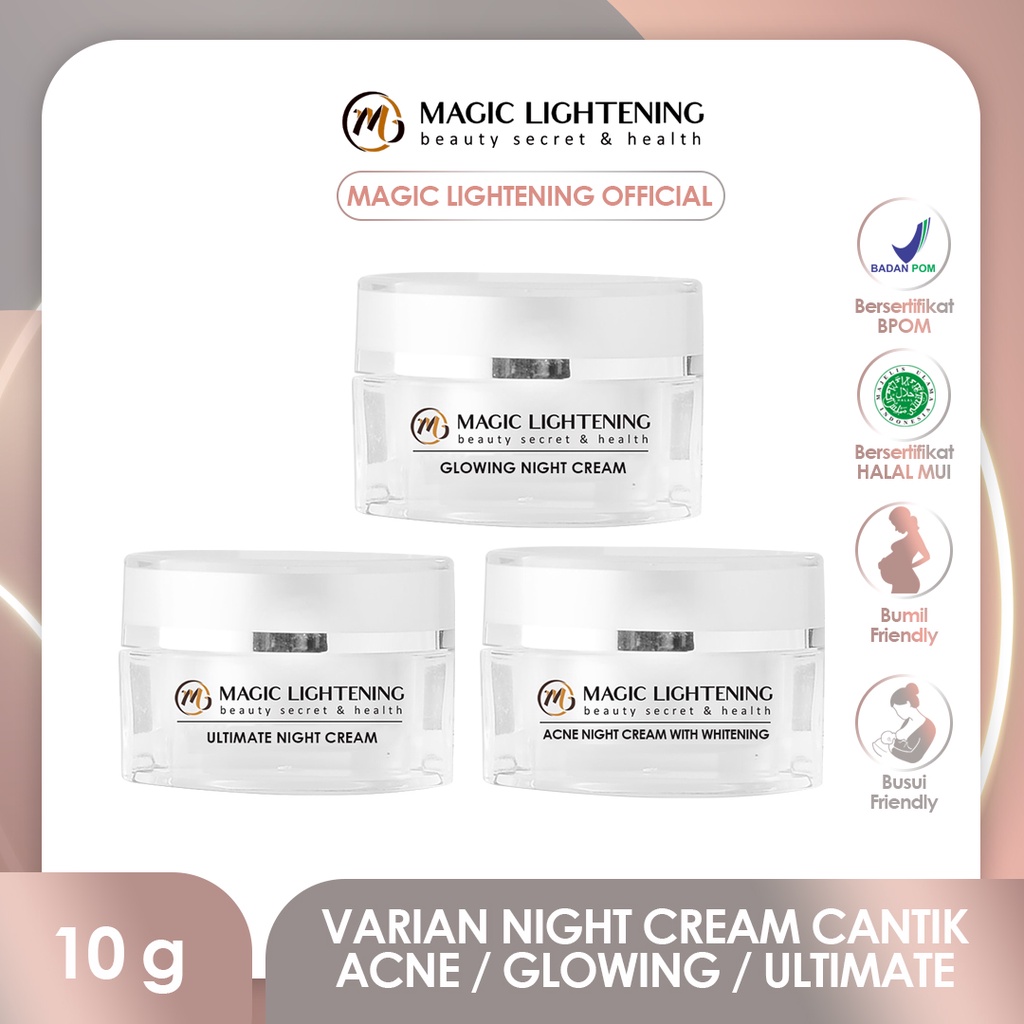 Jual Magic Lightening Varian Night Cream Paket Cantik - Varian Cream Malam Paket Cantik | Shopee ...