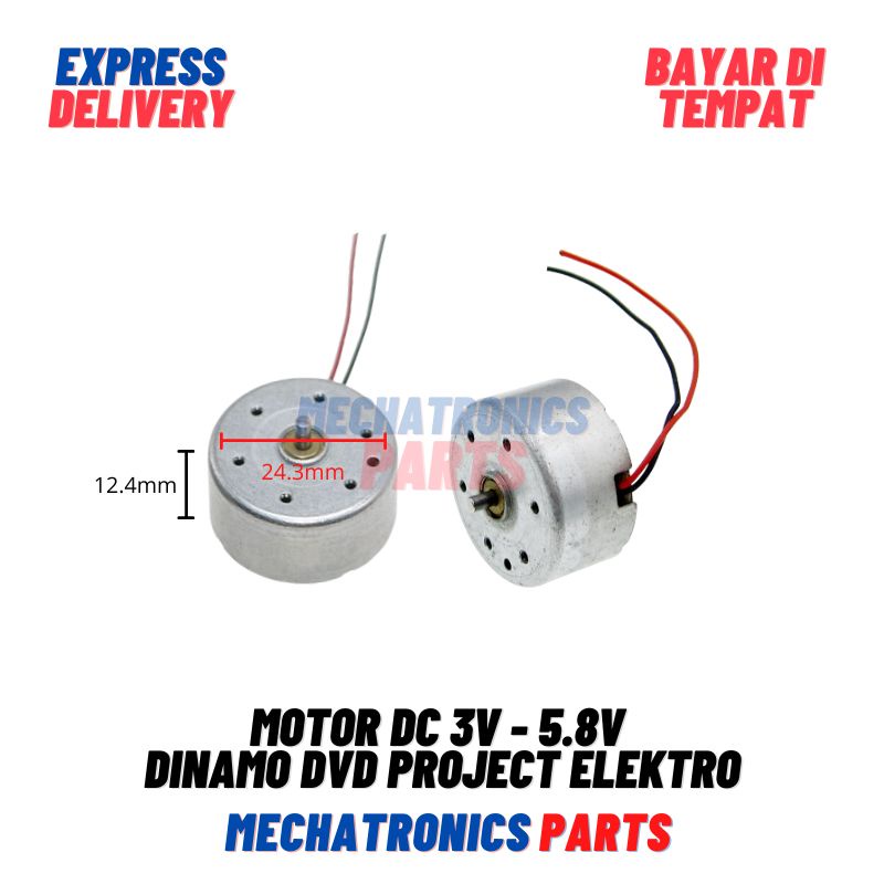 Jual MOTOR DC 3V SAMPAI 5.8V MOTOR DINAMO DVD PROJECT ELEKTRO Indonesia|Shopee Indonesia