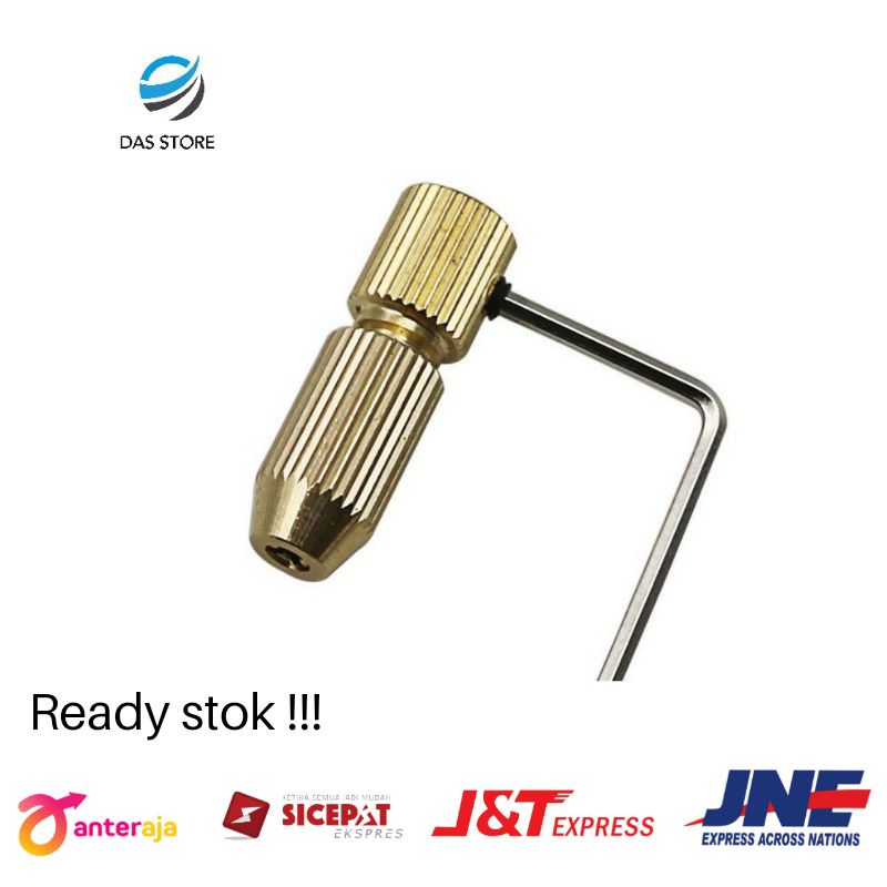 Jual Chuck bor mini bor DC motor set clamp 0.8mm - 1.5mm Chuck bor PCB ...