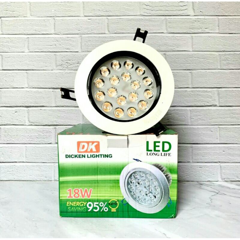 Jual (murah) lampu led panel downlight 18watt ruangan/kamar/sudut/Mandi ...