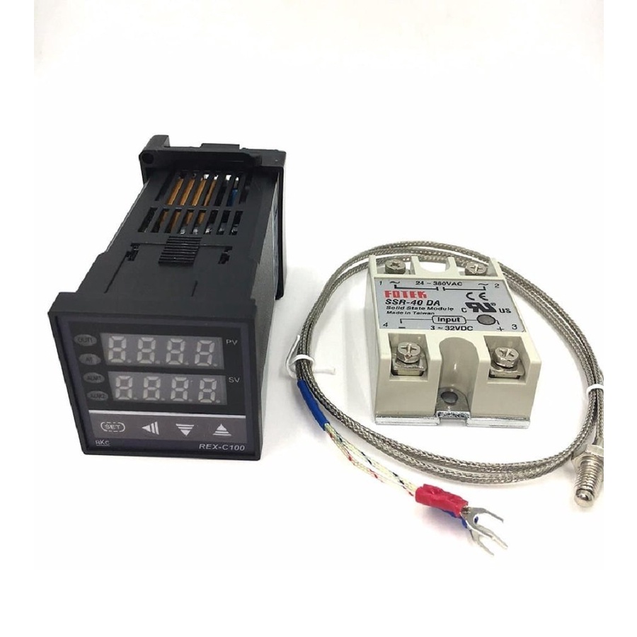 Jual RKC REX-C100 digital PID Temperature Controller kit dan SSR 40A | Shopee Indonesia