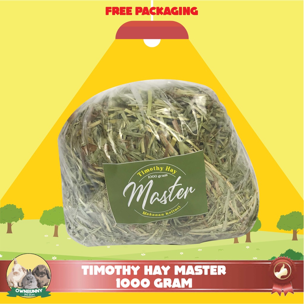Jual TIMOTHY RUMPUT HAY MASTER MAKANAN KELINCI 1000 GRAM | Shopee Indonesia