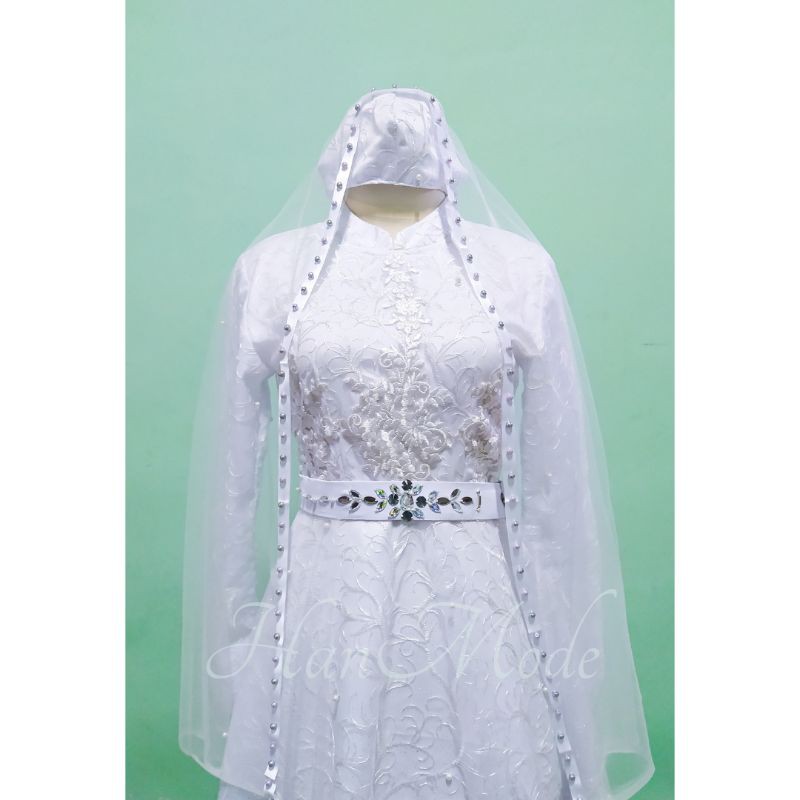 Jual Veil wedding dress-veil tulle-veil mutiara-veil cantik-veil gaun ...