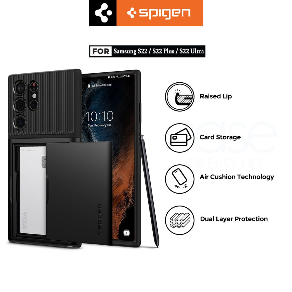 Jual Case Samsung Galaxy S22 Ultra Plus Spigen Slim Armor CS Card Casing | Shopee Indonesia