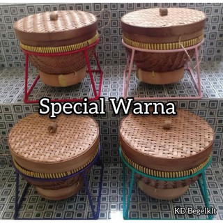 Jual Standing Wakul Nasi Bambu 25cm/ SET STANDING+WAKUL (JUMBO) /Ceting ...