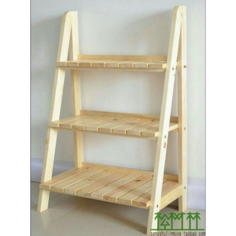 Jual Rak aesthetic asli kayu jati belanda, bisa COD | Shopee Indonesia