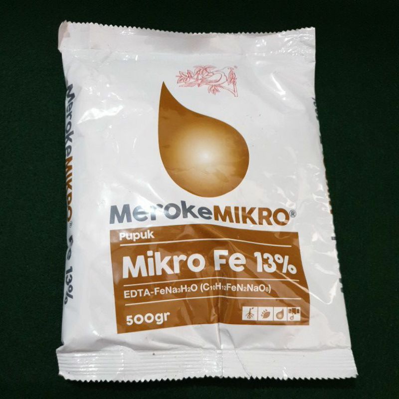 Jual Meroke Mikro EDTA Fe 13 %. Nutrisi Mikro Besi Hidroponik Grade ...