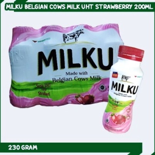 Jual SUSU MILKU UHT BOTOL WITH BELGIAN COWS MILK uk 200 ML COKLAT DAN ...