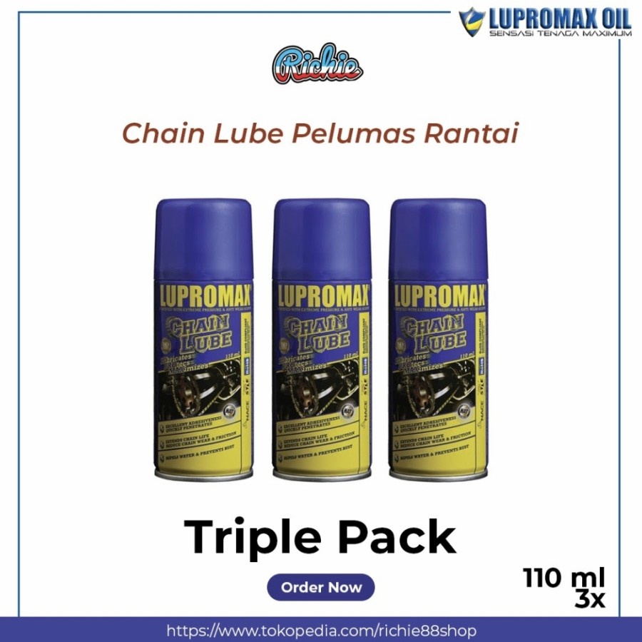 Jual Lupromax Chain Lube Pelumas Rantai Universal Serbaguna 110Ml Paket ...