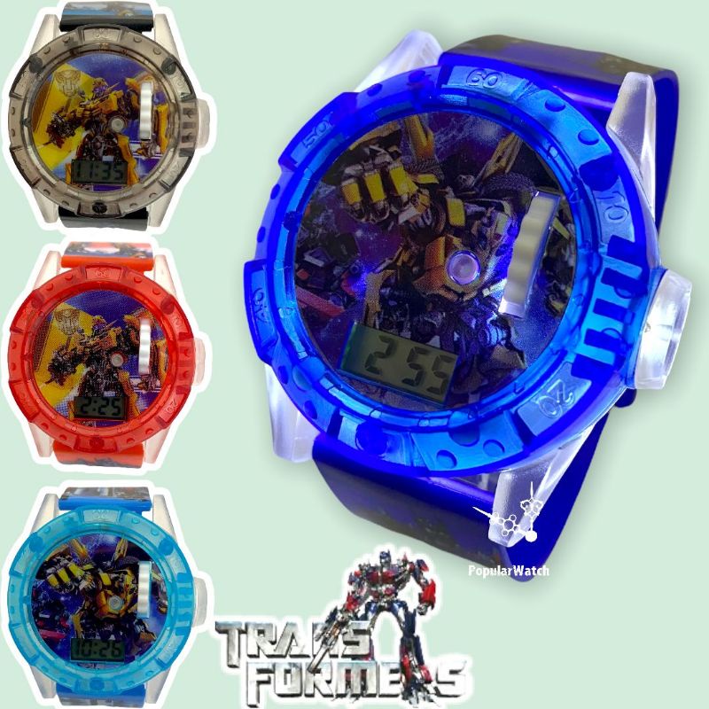 Jual jam tangan anak TRANSFORMER ada Laser proyektor, Lampu dan Musik ...