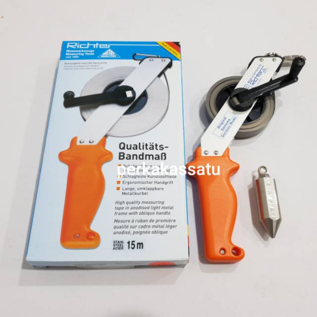 Jual METERAN SOUNDING 15M RICHTER SOUNDING TAPE 15 METER METERAN MINYAK | Shopee Indonesia