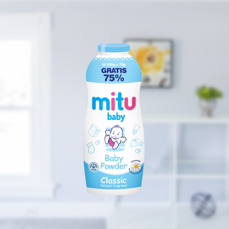 Jual [GTStore] Mitu Baby Powder 50g+75% (Bedak Bayi) | Shopee Indonesia