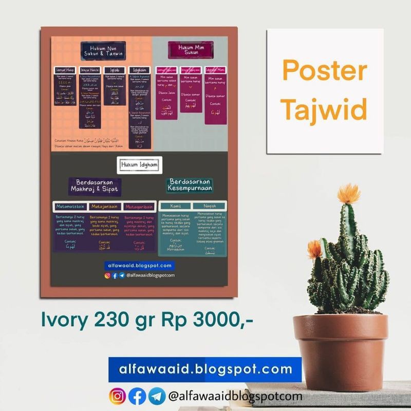 Jual Poster Tajwid - Ada Apa Dengan Tajwid | Shopee Indonesia