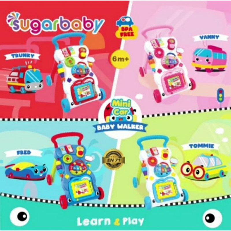Jual Sugar Baby Mini Car Push Walker Baby Walker | Shopee Indonesia