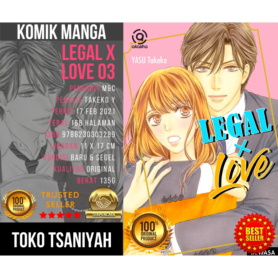 Jual Buku Komik Serial Cantik Akasha Legal X Love 03 Takeko Yasu Komik ...