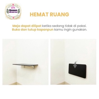 Jual meja lipat dinding ambalan termasuk bracket 120 x 40 cm aesthetic ...
