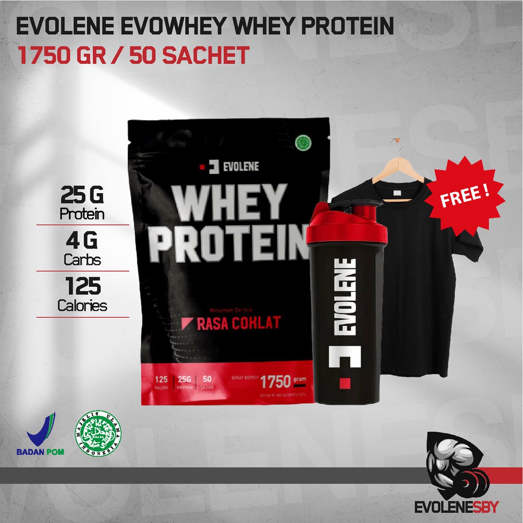 Jual Evolene EvoWhey Protein 1750 Gram 50 Sachet Indonesia|Shopee Indonesia