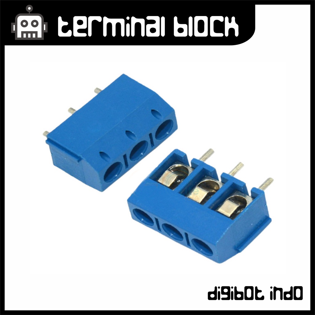 Jual Terminal Block Biru 3 Pin - 5mm Connector Screw Cable | Shopee ...