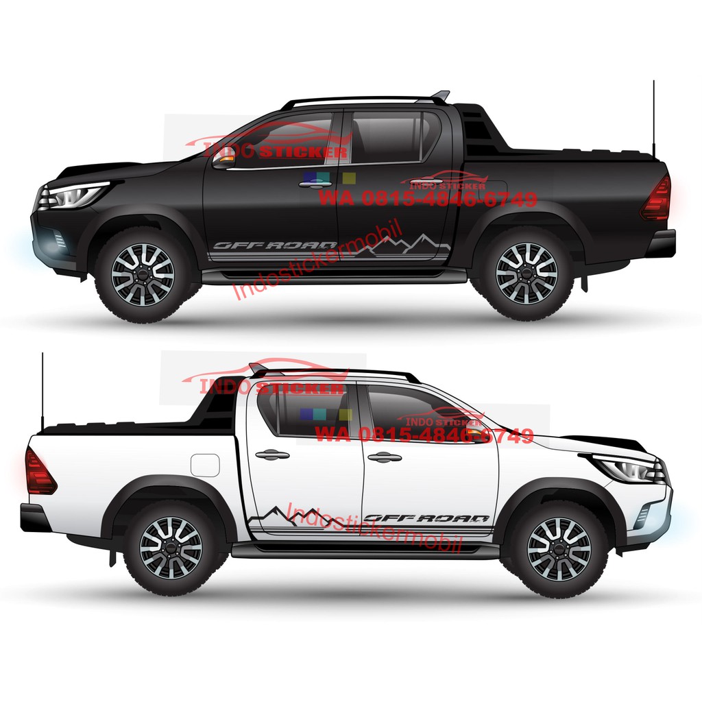 Jual sticker mobil raptor hilux sticker stiker mobil off road ranger ...