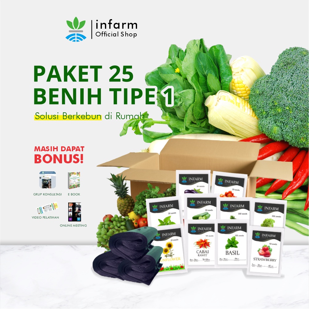Jual INFARM - Paket 25 Macam Benih Tipe 1 Tanaman Sayuran Buah Dan ...