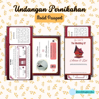 Jual Undangan Pernikahan Model Passport Costume Design | Shopee Indonesia