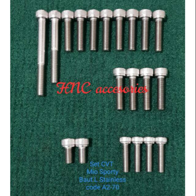 Jual Baut L Stainless Baut Set CVT MIO SPORTY | Shopee Indonesia