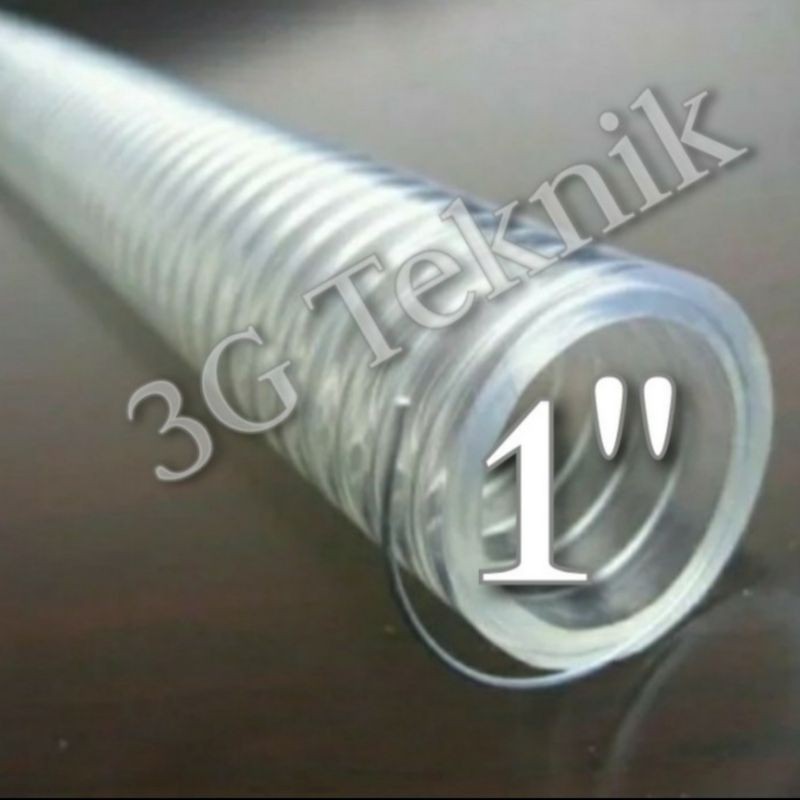 Jual Spring Hose Selang PVC Selang Bening Spiral Kawat ukuran 1"inch ...