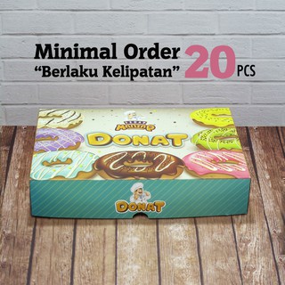 Jual Dus Box Donat Isi 6 / Box Donat / Sedap Mantap Donat Ukuran 27 x ...