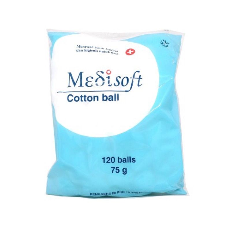 Jual Medisoft Cotton Ball Kapas Bola isi 120 balls (1kg isi 12 pak ...