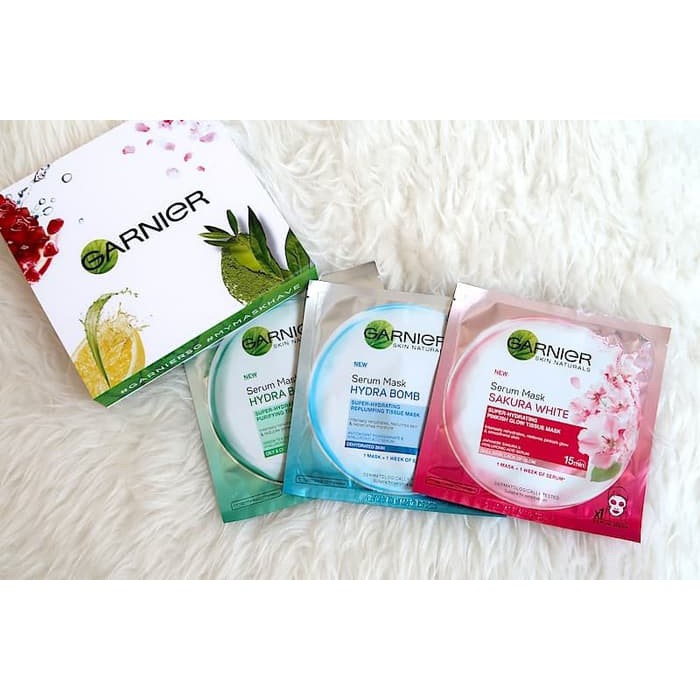 Jual GARNIER SERUM MASK / MASKER GARNIER Ewa | Shopee Indonesia