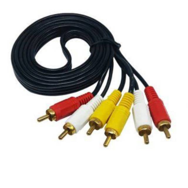 Jual KABEL RCA 3 PIN 3 METER SKY HITAM | Shopee Indonesia