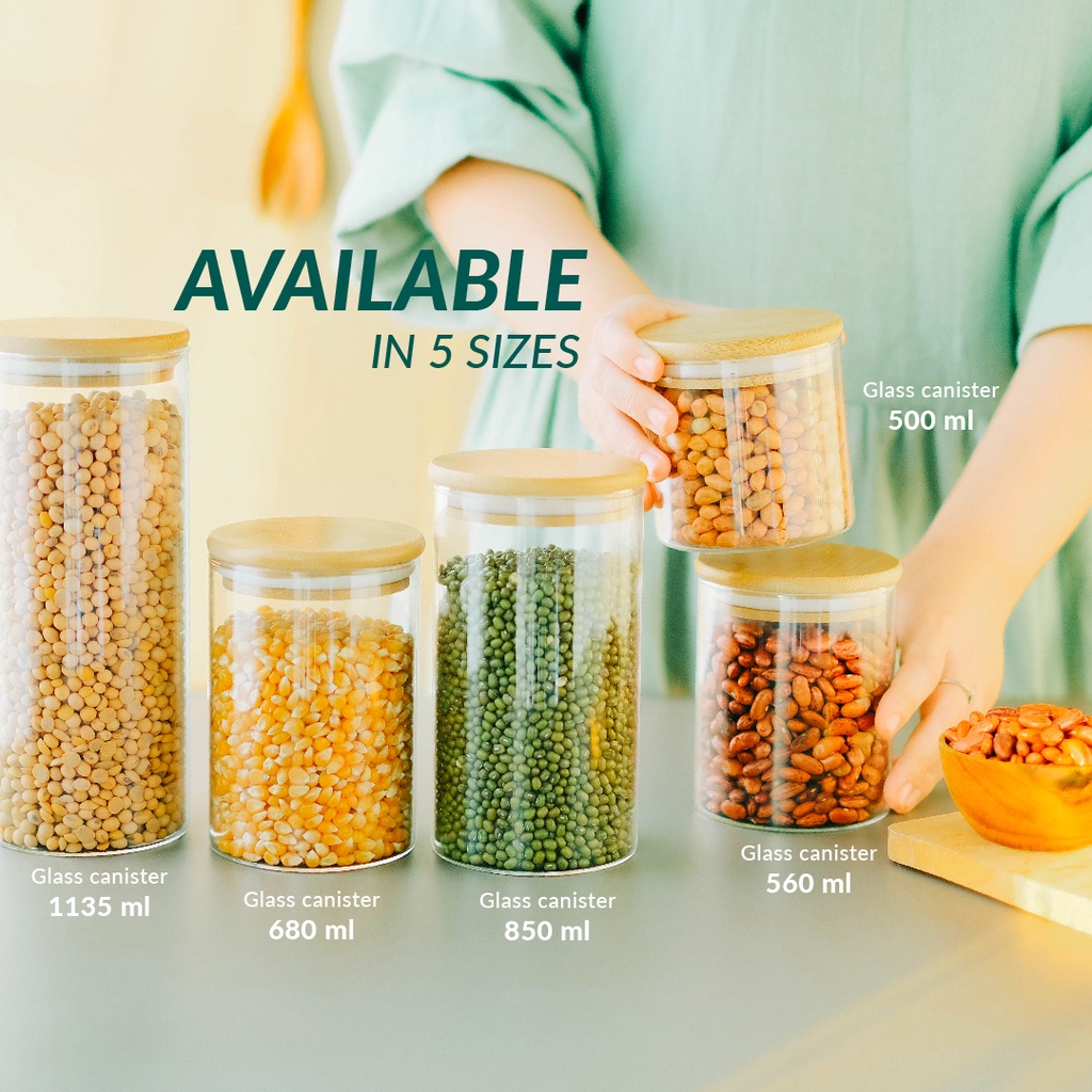 Jual Toples Kaca Bulat Storage Jar Borosilicate Kedap Udara ( dia 8.5 ...