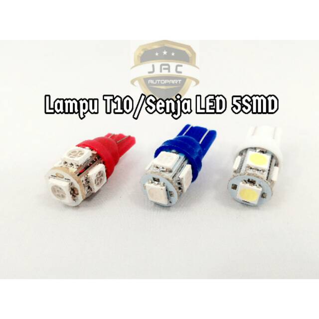 Jual LED T10 Lampu senja 5Smd 12v kaki Kawat | Shopee Indonesia