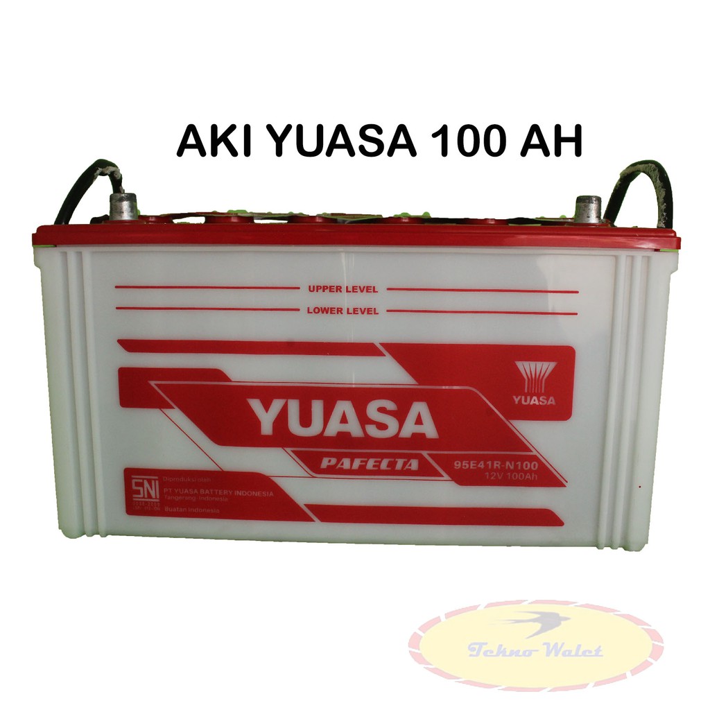 Jual Aki Yuasa N100AH, 100 ah aki mobil, aki basah Indonesia|Shopee Indonesia