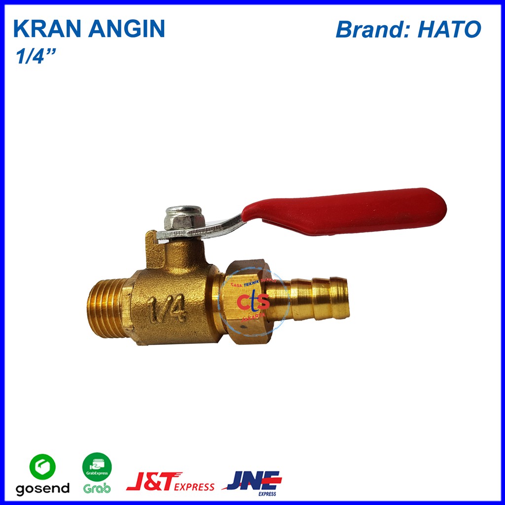 Jual Kran Angin / Stop Kran 1/4 merk Hato Kuningan | Shopee Indonesia