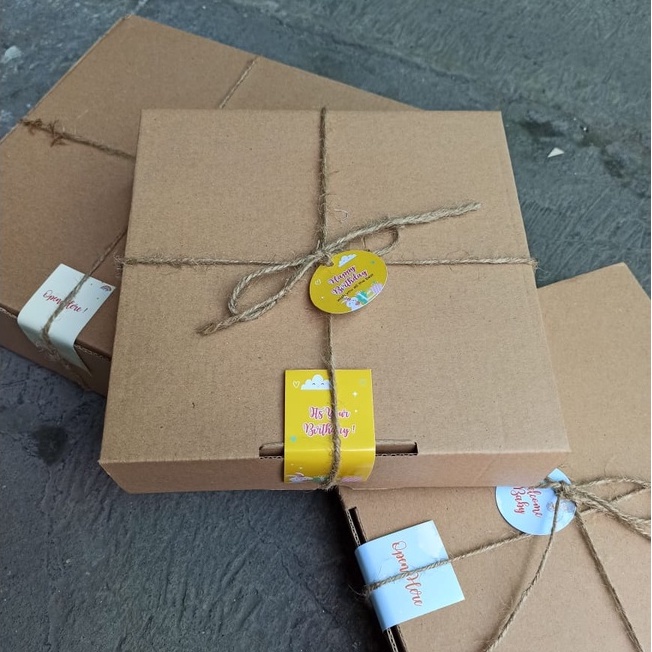 Jual Box packaging pembungkus kado kemasan aesthetic paket lengkap ...