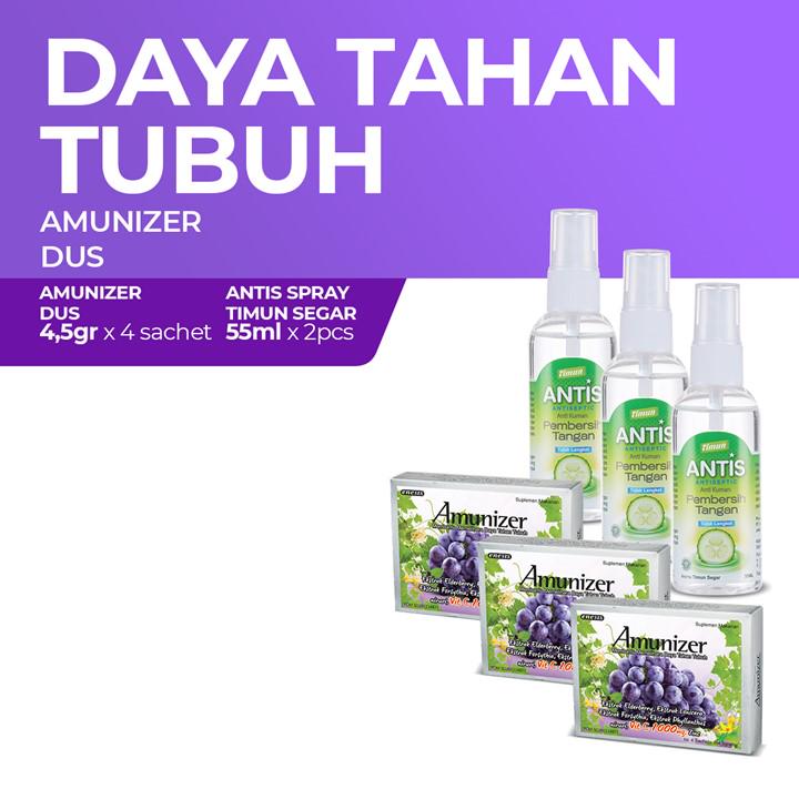 Jual Amunizer Dus 3 x 4.5 gr & Antis Timun Spray 3 x 55 mL | Shopee ...